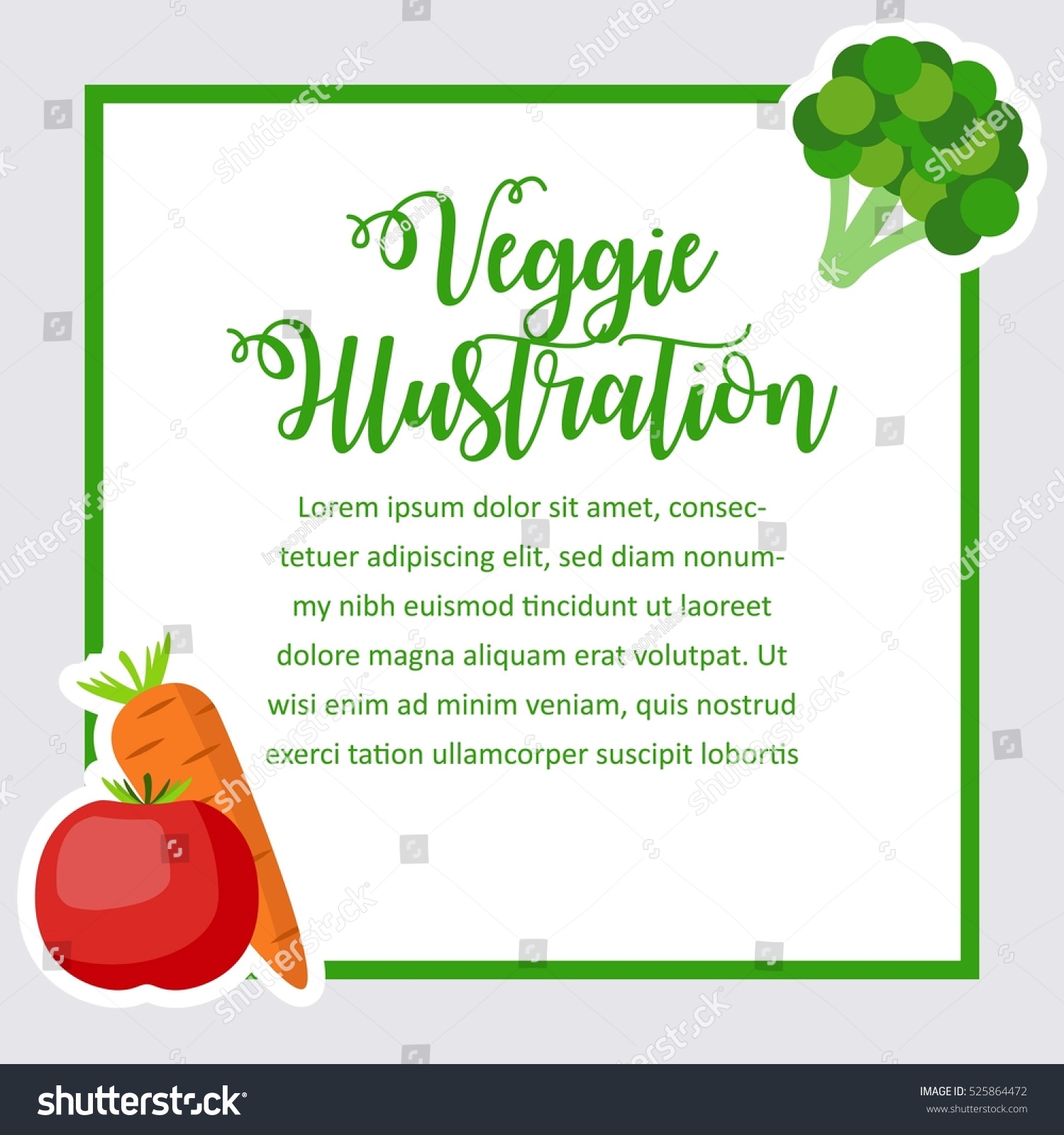 Vegetables Poster Design Template: vector de stock (libre de regalías ...