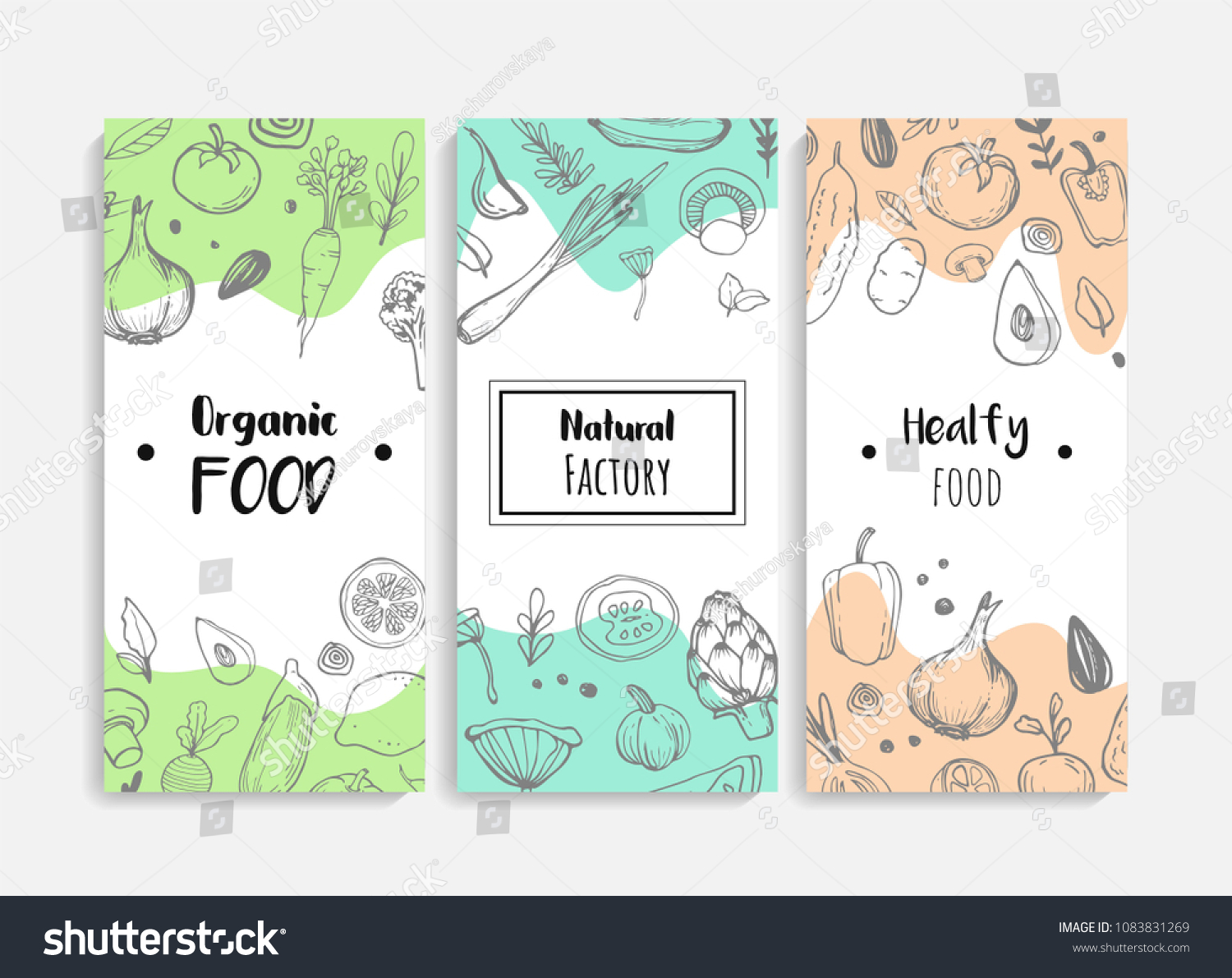 Vegetables Vertical Banner Collection Linear Graphic Stock Vector ... Vegetables Vertical Banner Collection Linear Graphic Stock Vector ...