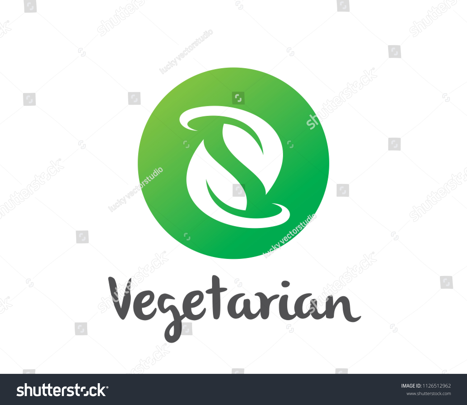 Vegetarian Logo Design Template Stock Vector (Royalty Free) 1126512962 ...