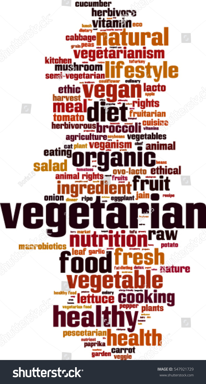 Vegetarian Word Cloud Concept Vector Illustration Stock Vector (Royalty ...