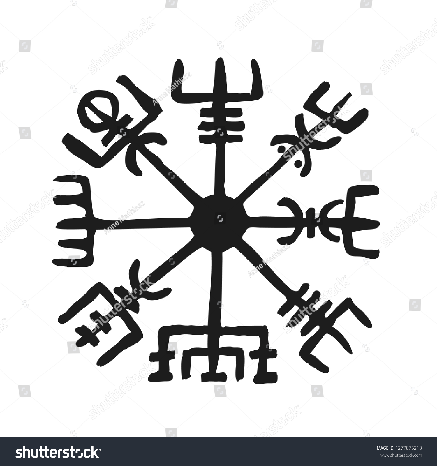Vegvisir Viking Compass: Vector có sẵn (miễn phí bản quyền) 1277875213 ...