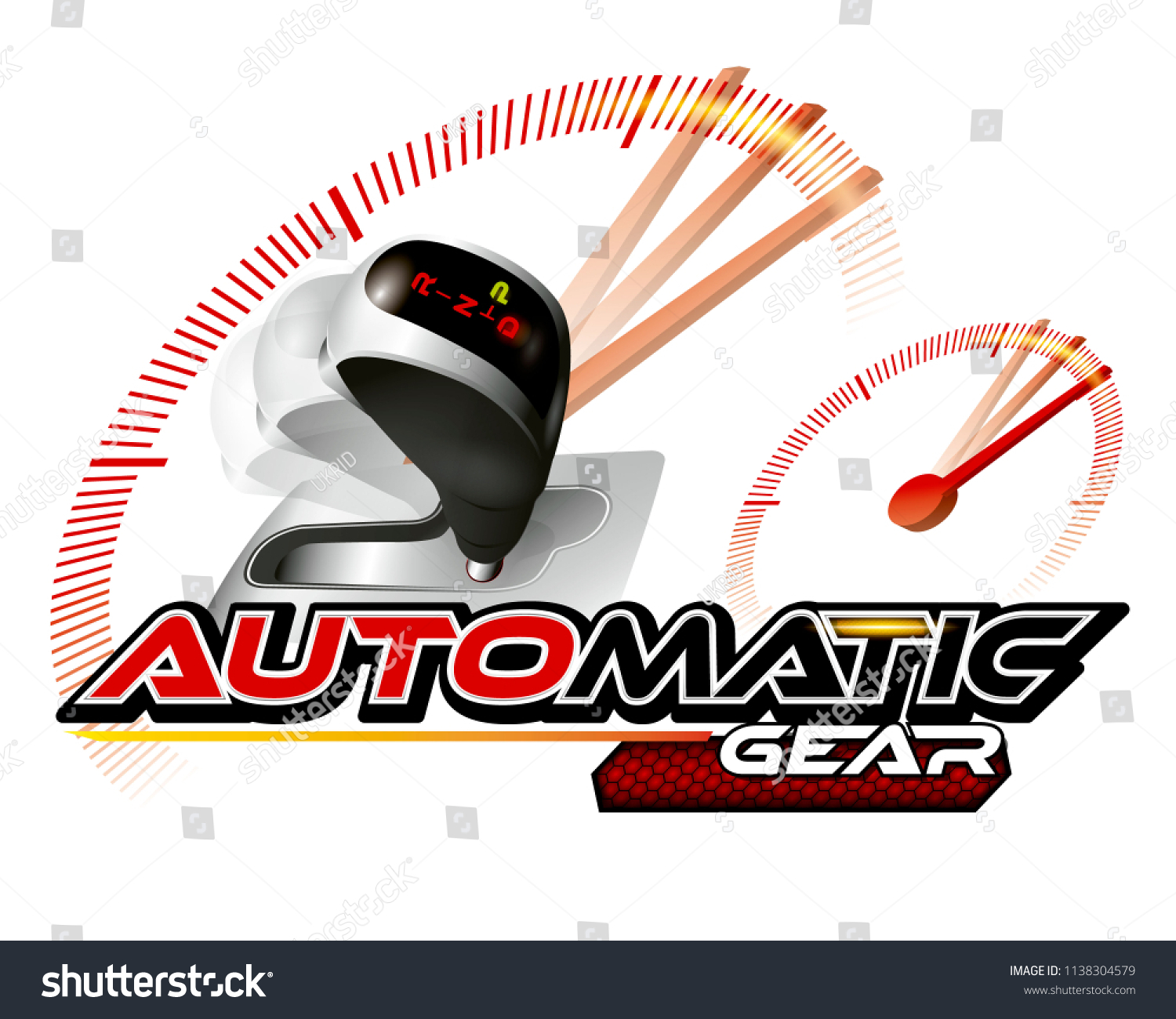 Vehicle Gear Stick Automatic Transmission Vector Stock Vector (Royalty ...