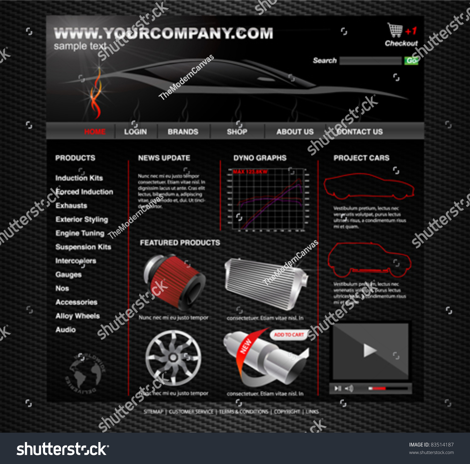 Vehicle Tuning Website Stock Vector (Royalty Free) 83514187 | Shutterstock