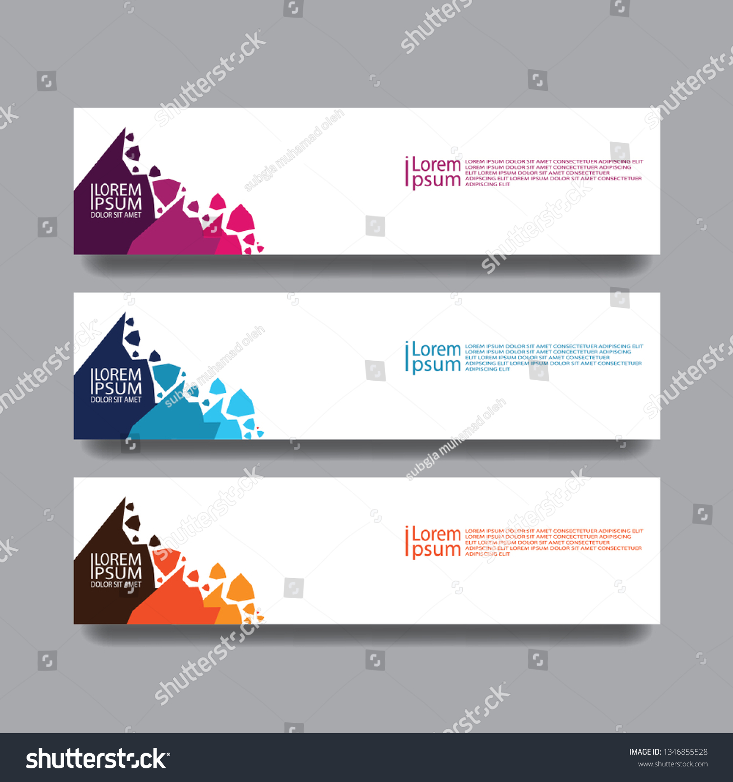 Vektor Banner Template Abstrack Simple Modern Stock Vector (Royalty ...