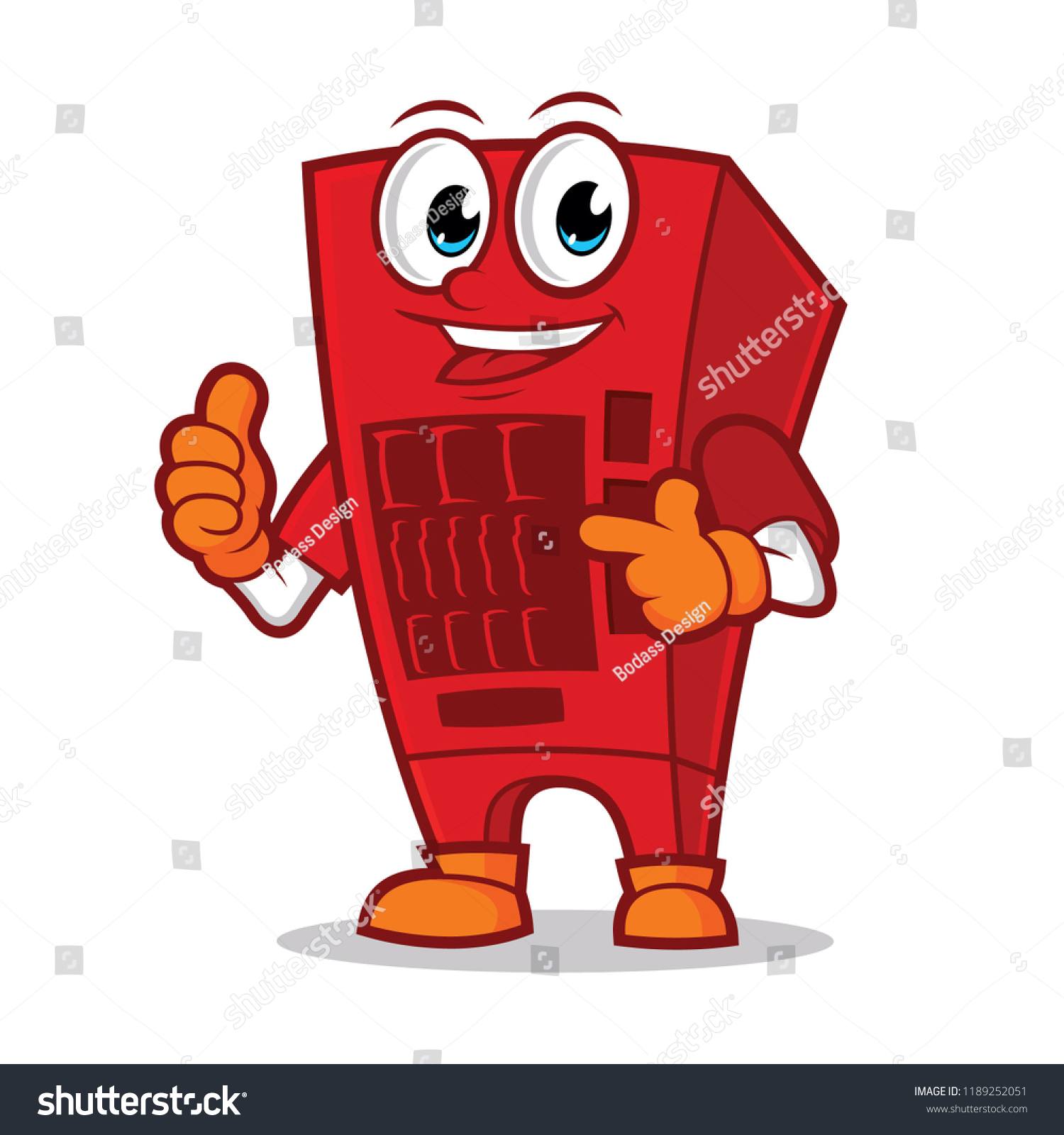 Vending Machine Mascot Stock Vector (Royalty Free) 1189252051
