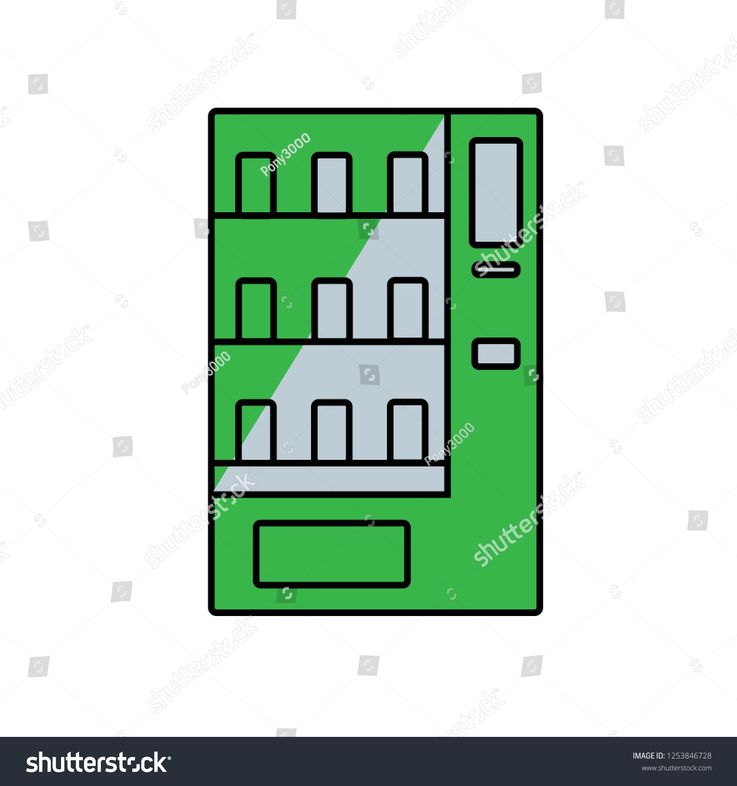 Vending Machine Outline Icon Stock Vector (Royalty Free) 1253846728 ...