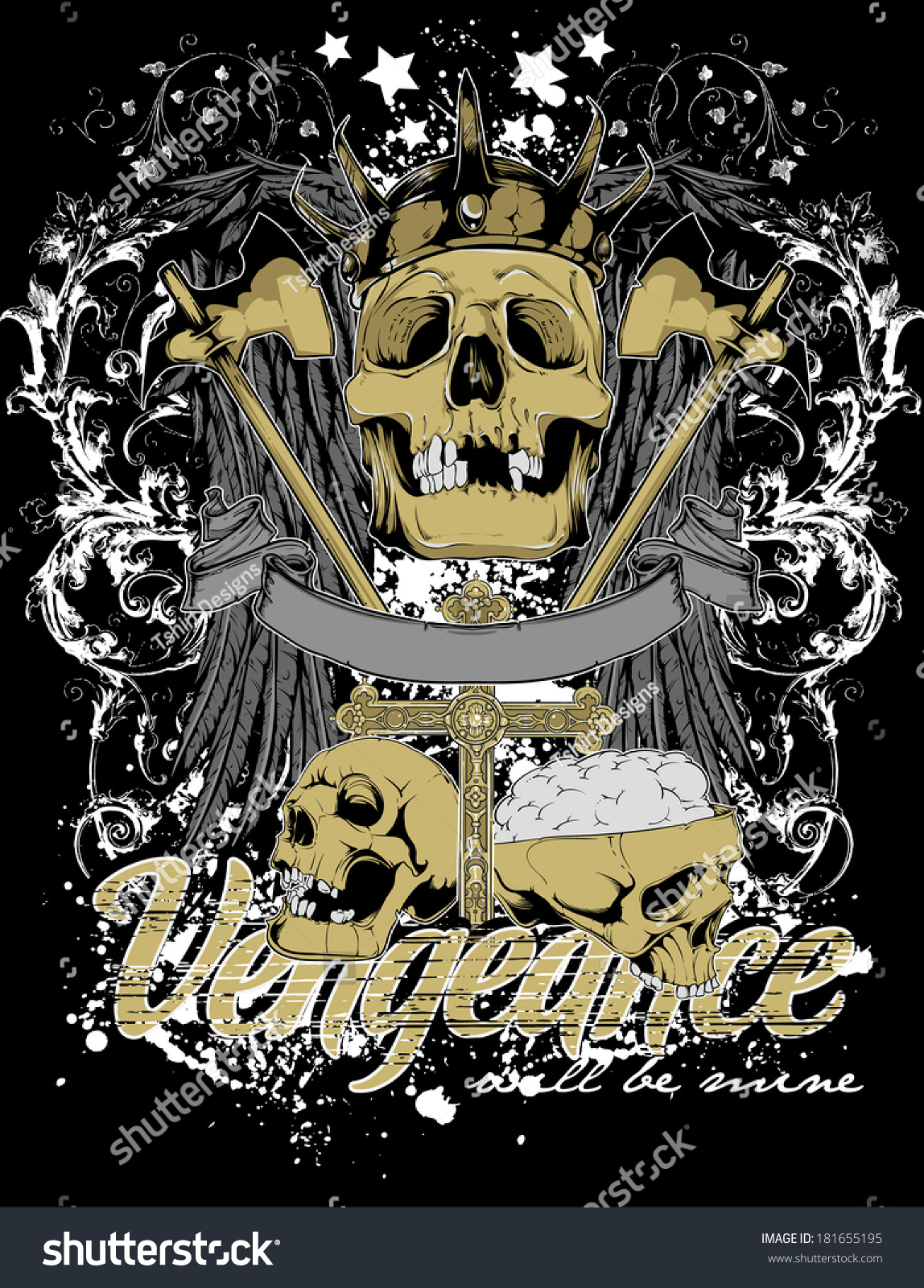 Vengeance Will Be Mine Stock Vector Illustration 181655195 : Shutterstock