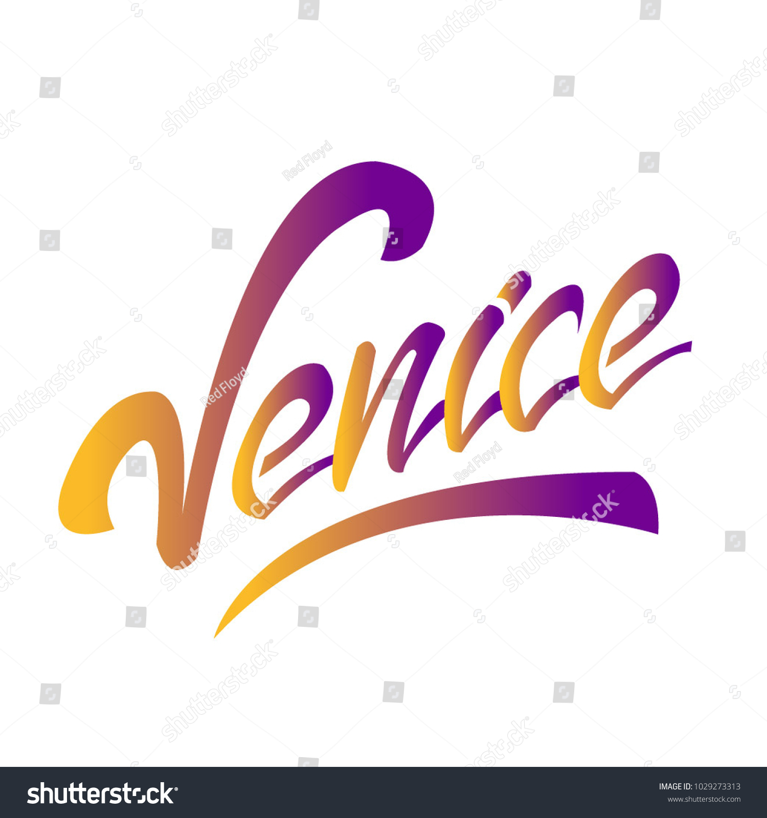 Venice Italy Lettering Logo Vector Type Stock Vector (Royalty Free ...