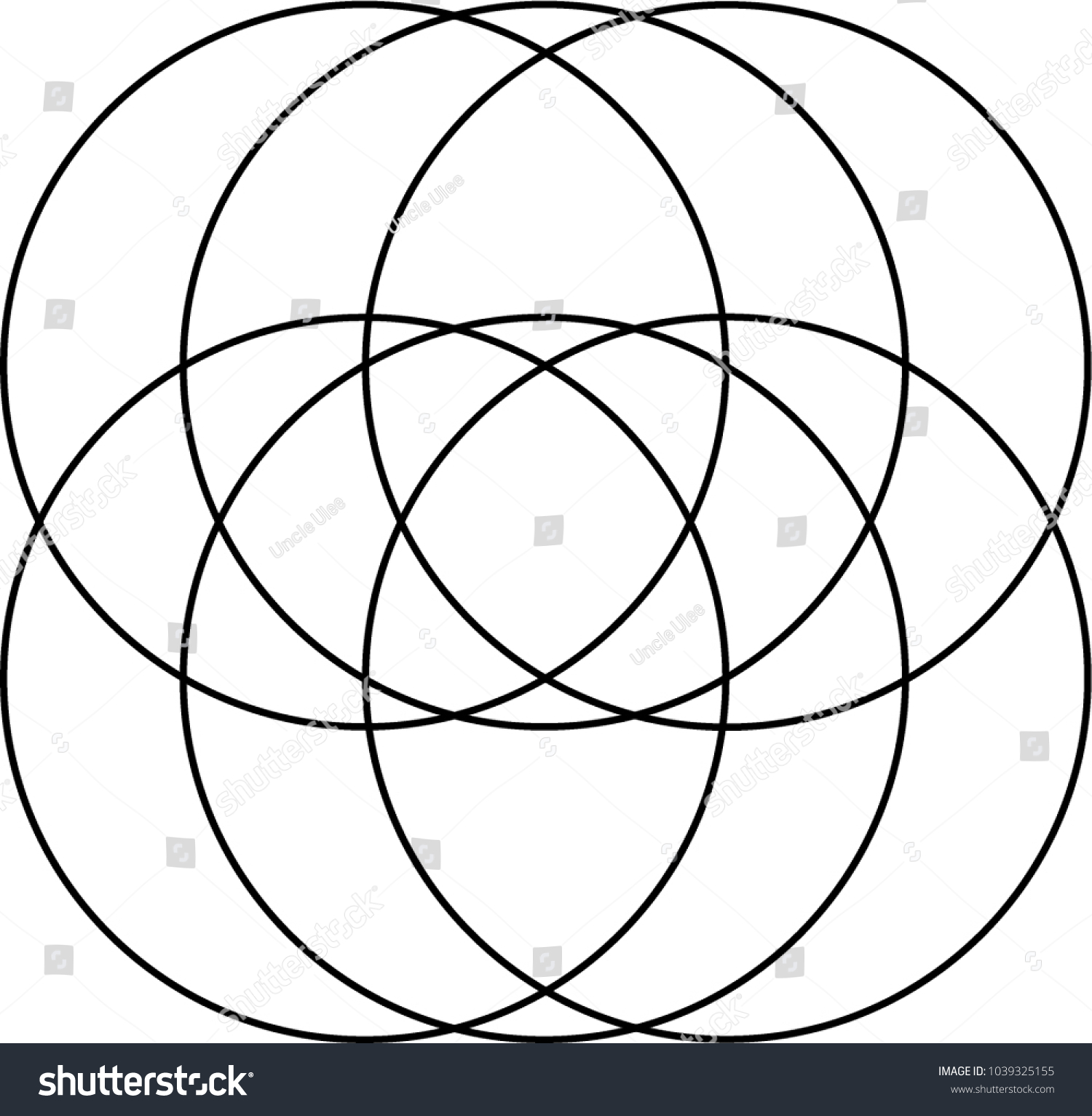 Venn Diagram Pattern Stock Vector (Royalty Free) 1039325155