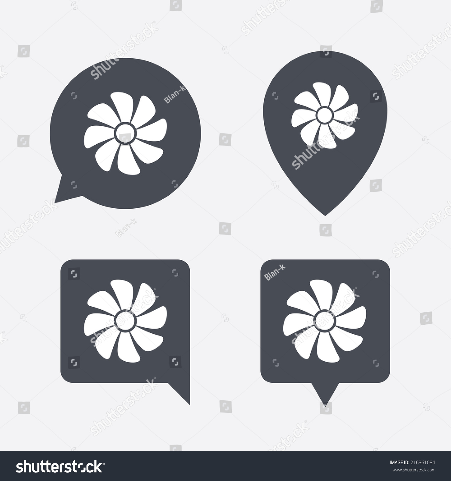 Ventilation Sign Icon Ventilator Symbol Map Stock Vector (Royalty Free ...