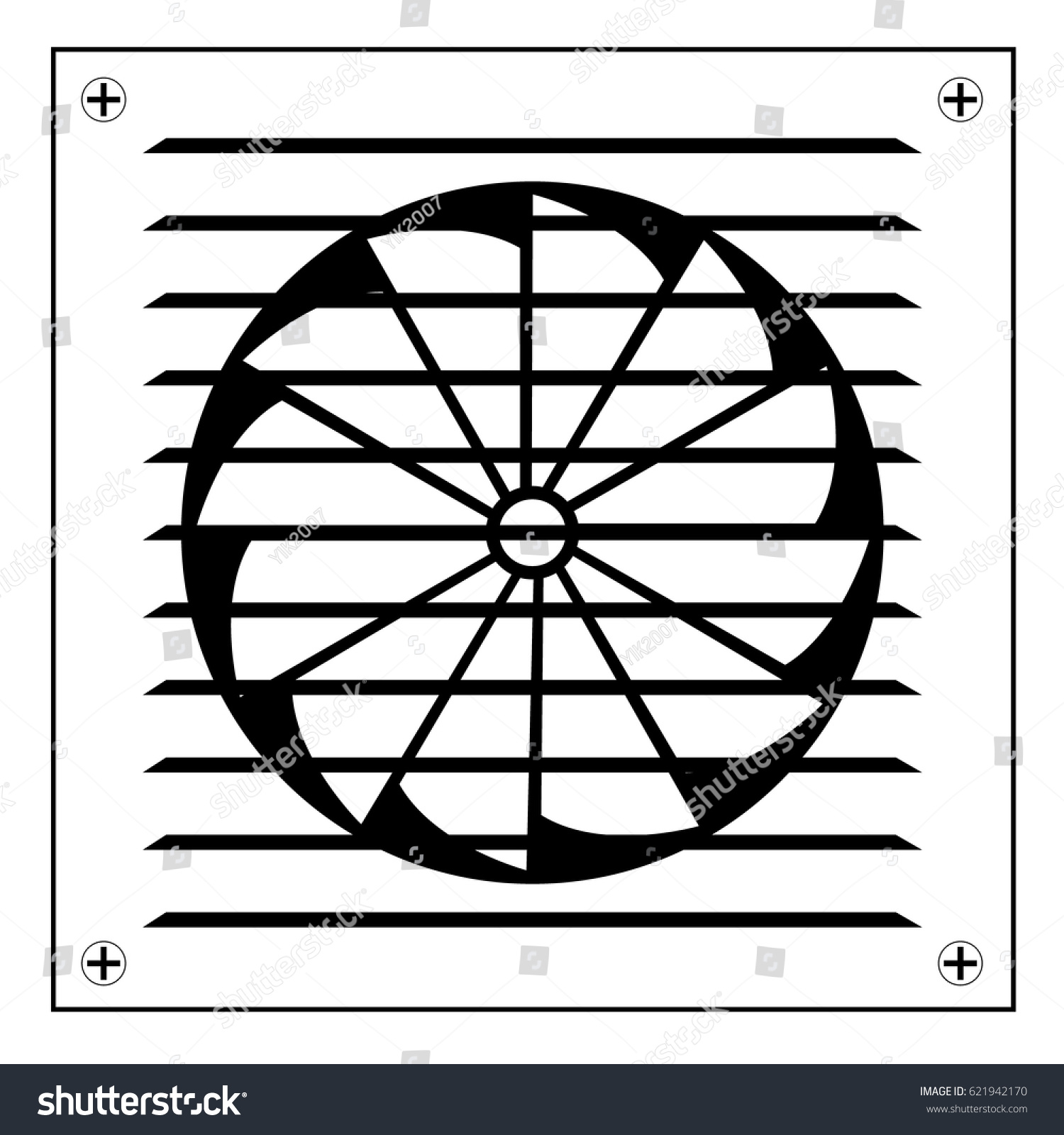 Ventilator Symbol Icon Stock Vector (Royalty Free) 621942170 | Shutterstock
