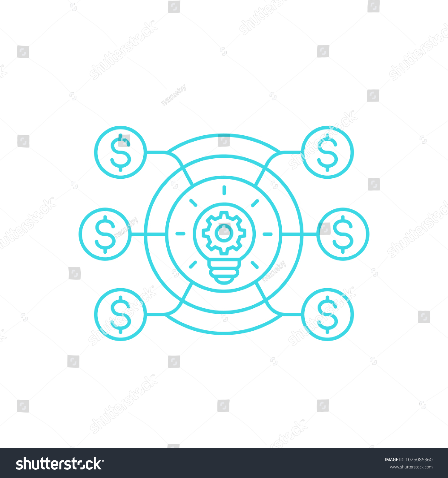 Venture Capital Fund Vector Linear Icon Stock Vector (Royalty Free ...