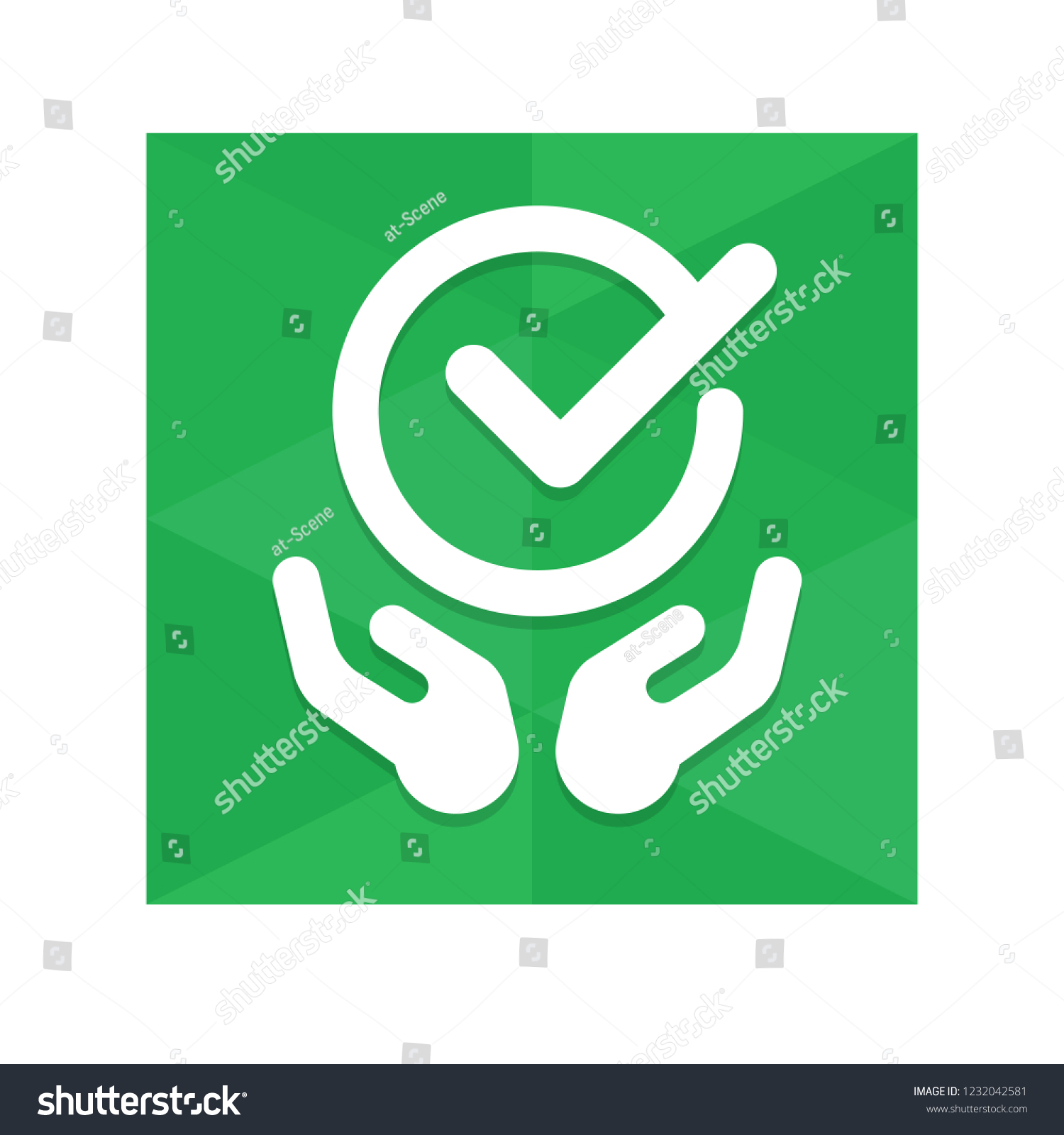 Verification App Icon Stock Vector (Royalty Free) 1232042581