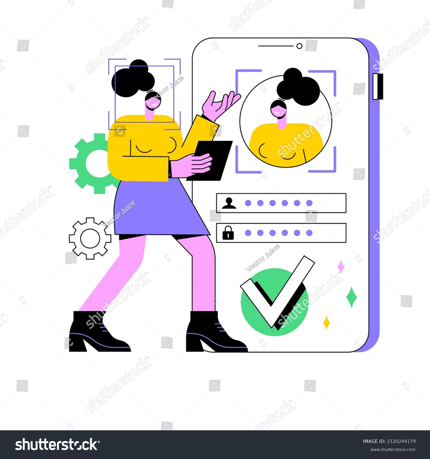 Verification Technologies Abstract Concept Vector Illustration Stock ...