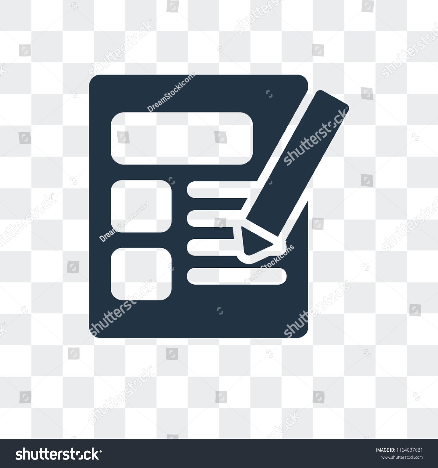 Verification Vector Icon Isolated On Transparent Stock Vector (Royalty ...