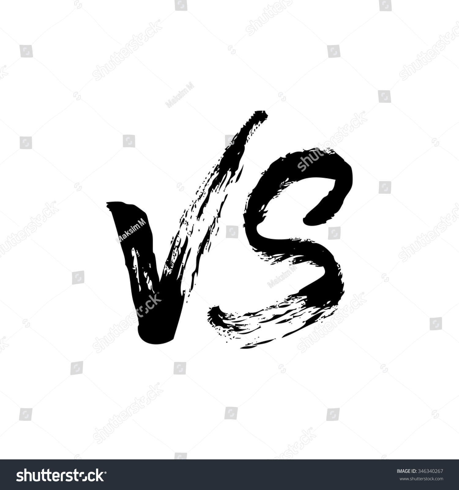 Versus Logo Hand Lettering Stock Vector (Royalty Free) 346340267 ...