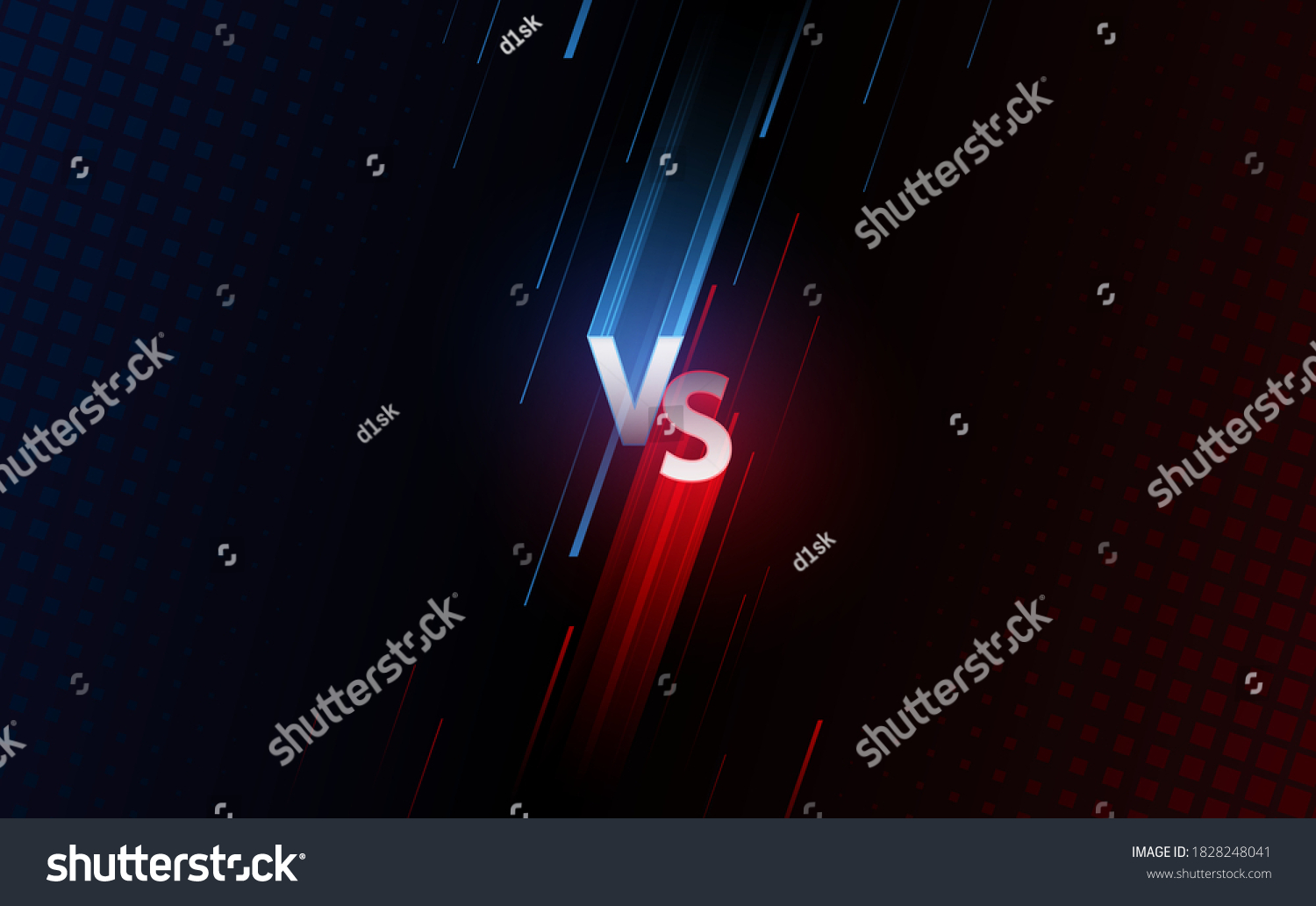 Versus Red Blue Background Stock Vector (Royalty Free) 1828248041 ...