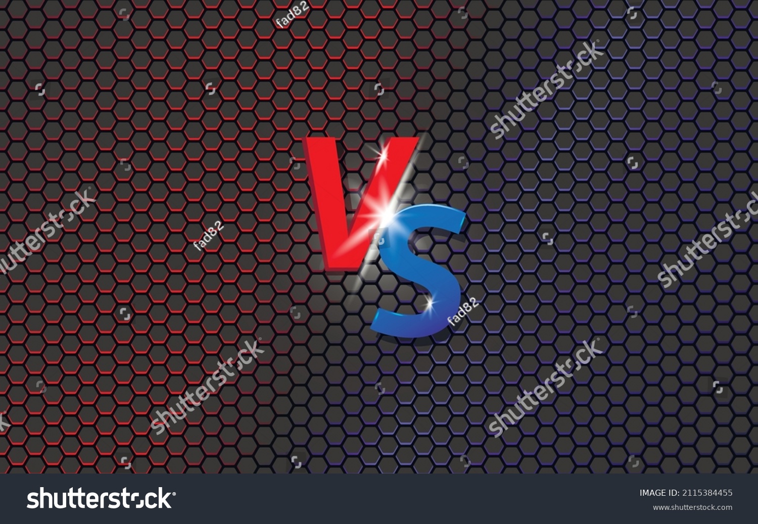 Versus Screen Fight Background Red Vs Stock Vector (Royalty Free ...