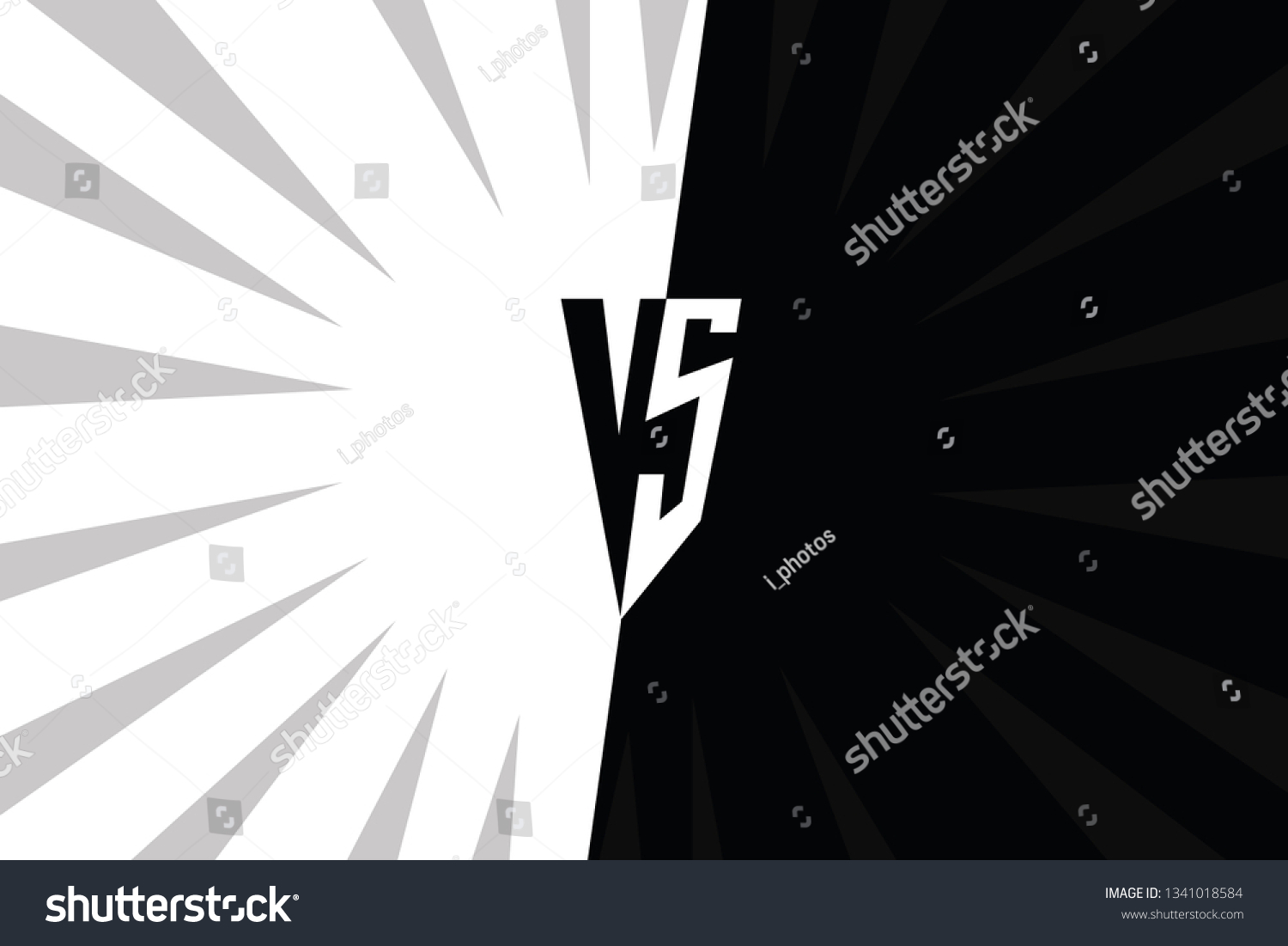 Versus Screen Template Background Battle Competition Stock Vector ...