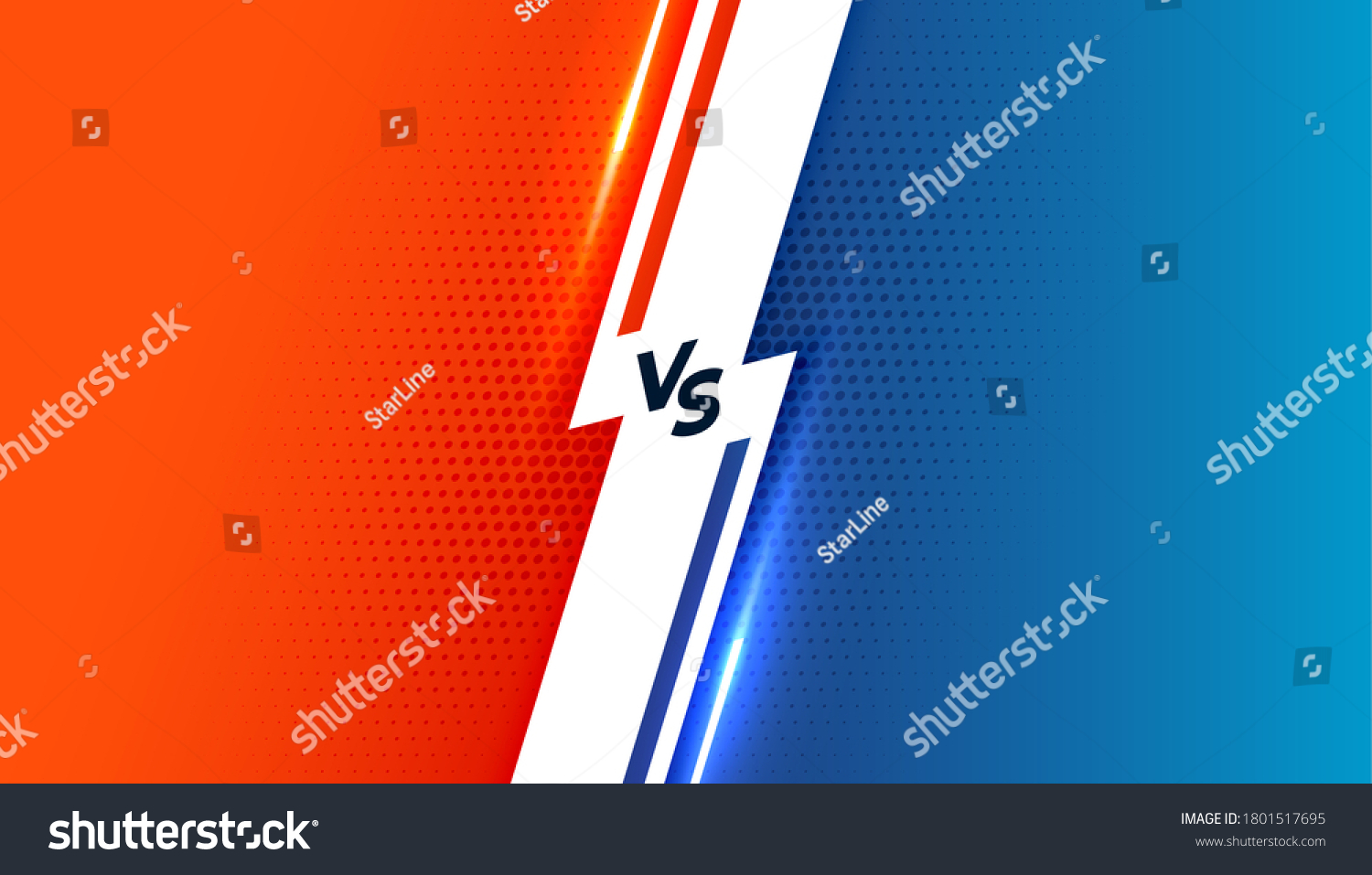 Versus Vs Conflict Battle Screen Background Stock Vector (Royalty Free ...