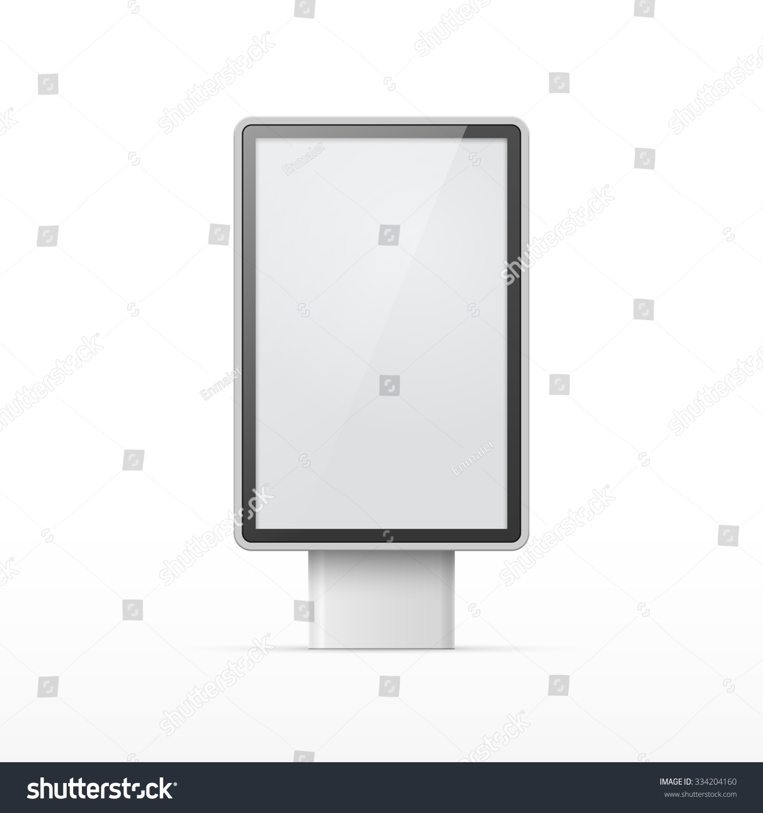 Vertical Blank Outdoor Lightbox Stock Vector (Royalty Free) 334204160 ...