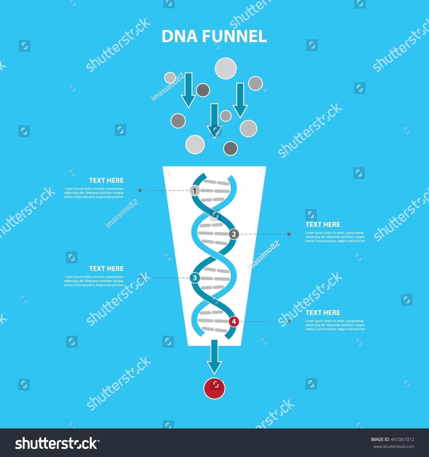 Vertical Conversion Funnel Dna Timeline Process 스톡 벡터(로열티 프리) 441061012 ...