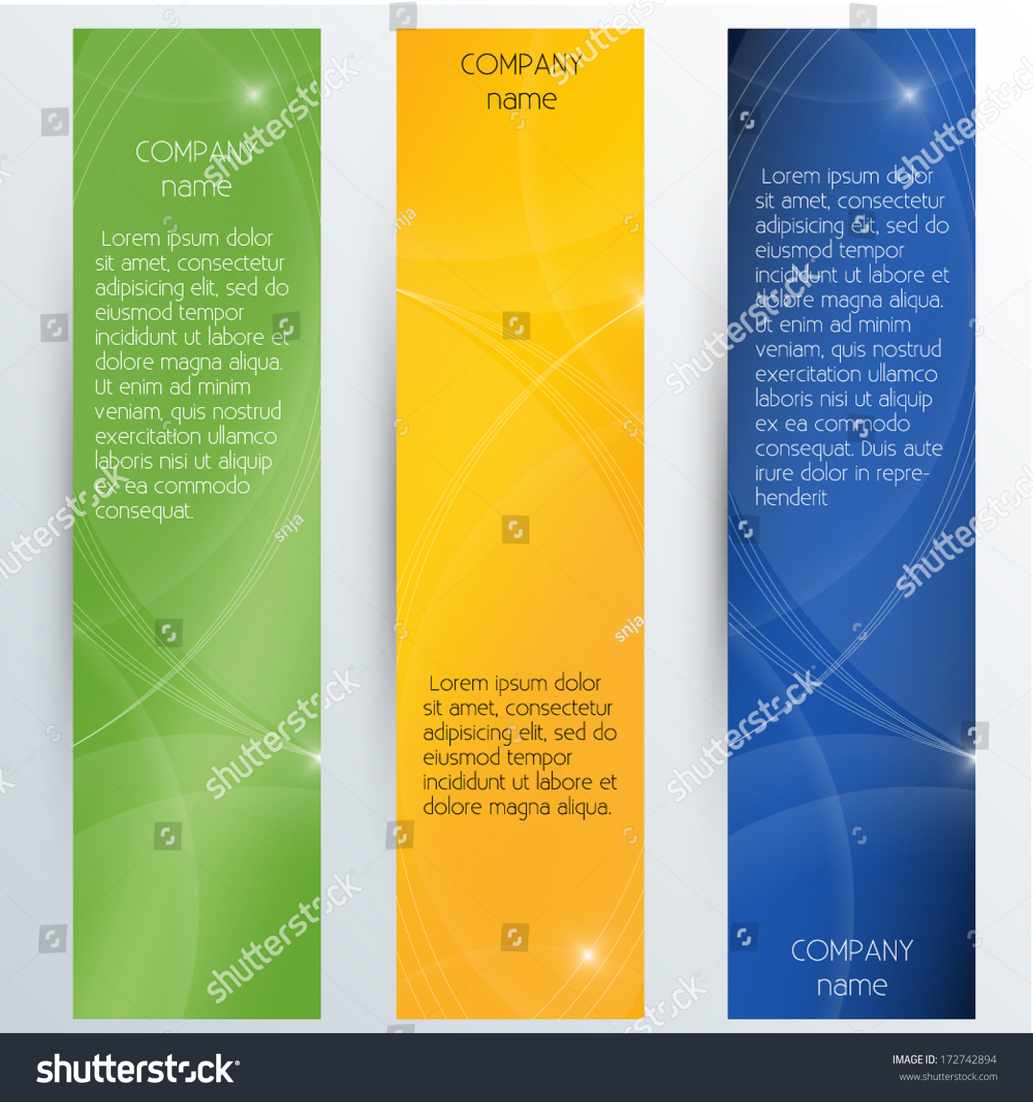 Vertical Corporate Banners Vector EPS 10 Stock Vector (Royalty Free ...