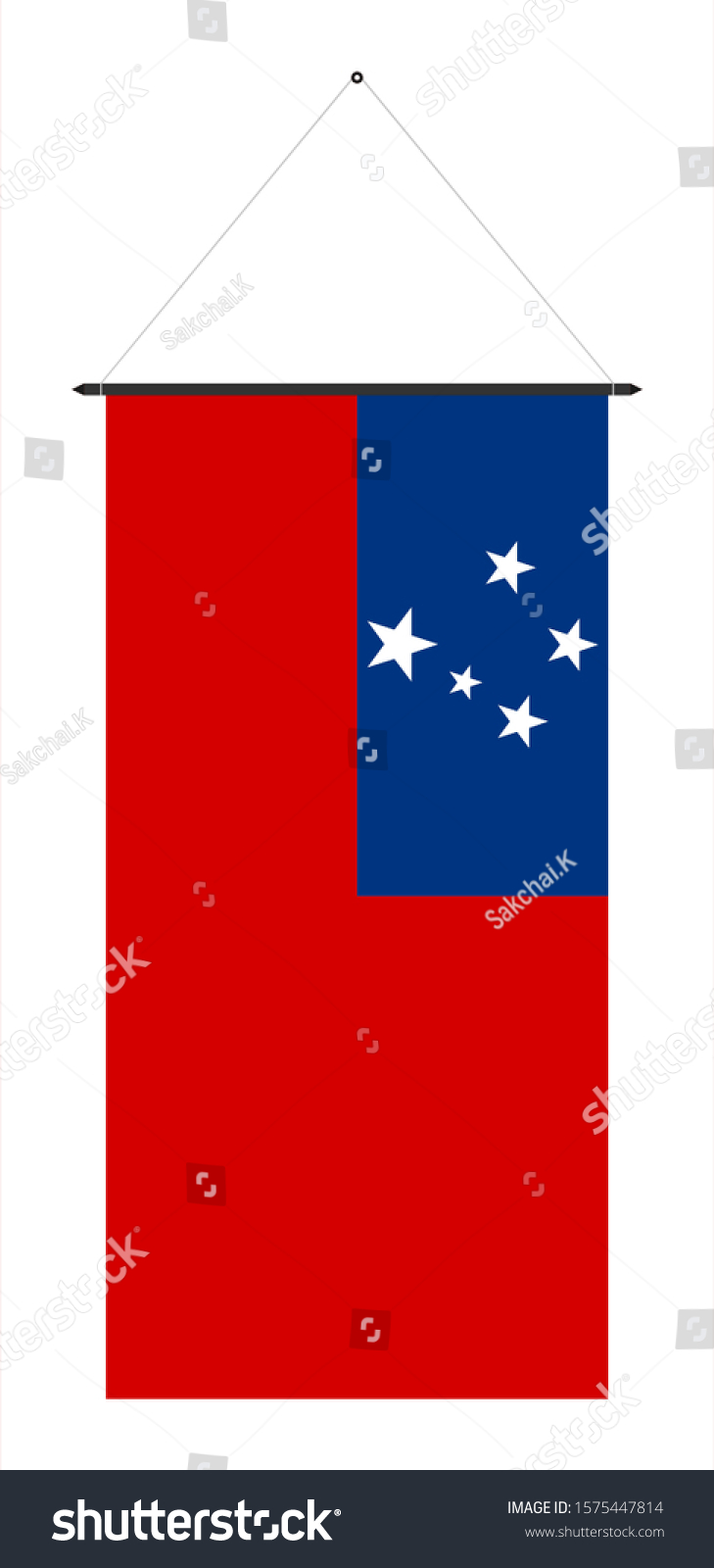 Vertical Flag Samoa Vector Background Stock Vector (Royalty Free ...