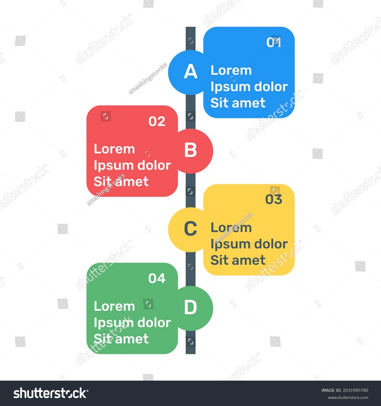Vertical Labels Chart Flat Icon Stock Vector (Royalty Free) 2031995780
