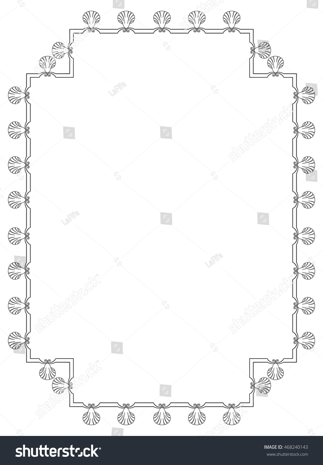 Vertical Outline Frame Shells Vector Clip: เวกเตอร์สต็อก (ปลอดค่า ...