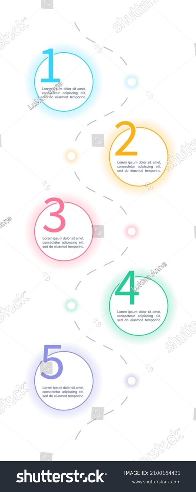 Vertical 5 Steps Sequence Infographic Infochart Stock Vector (Royalty ...