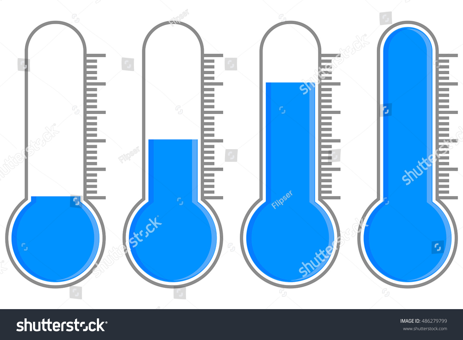 Vertical Thermometer Sign Vector Illustration Isolated Stock Vector ...