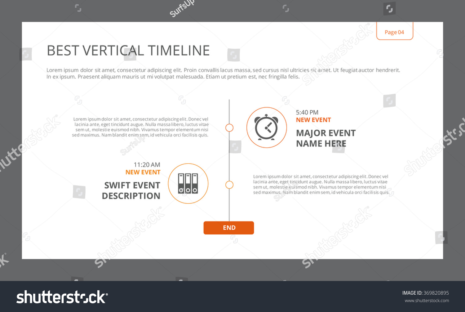 Vertical Timeline Infographic Template Stock Vector (Royalty Free ...