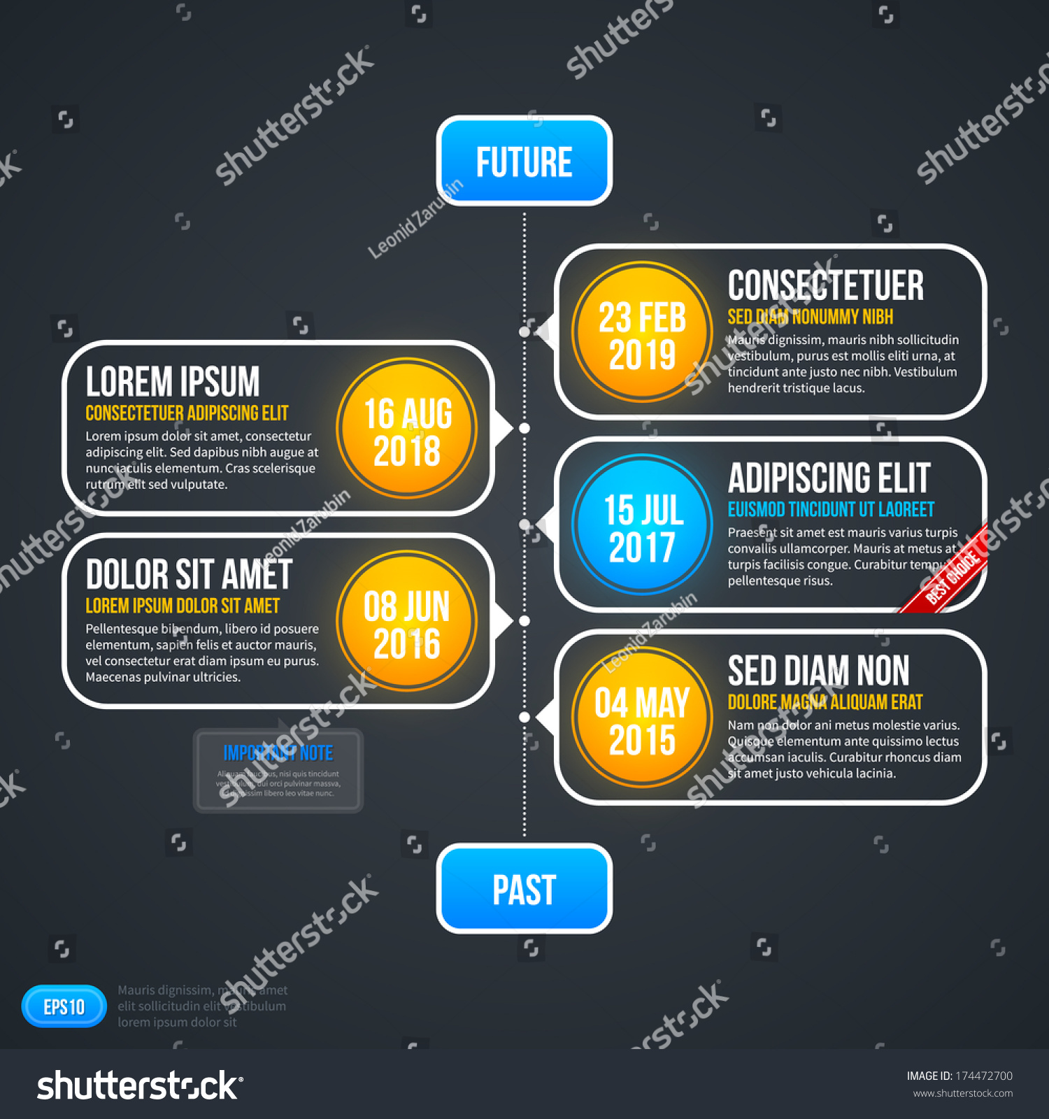Vertical Timeline Transparent Elements Eps10: vector de stock (libre de ...