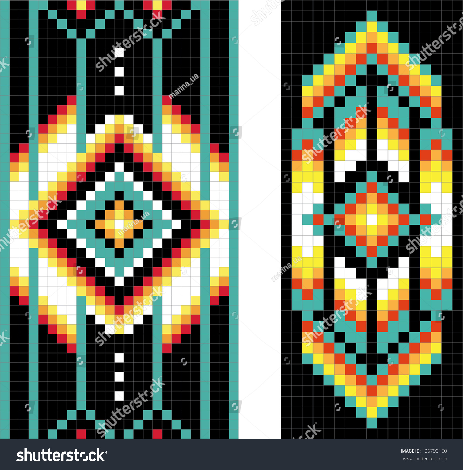 Vertical Traditional Native American Patterns Vector Stock Vector ...