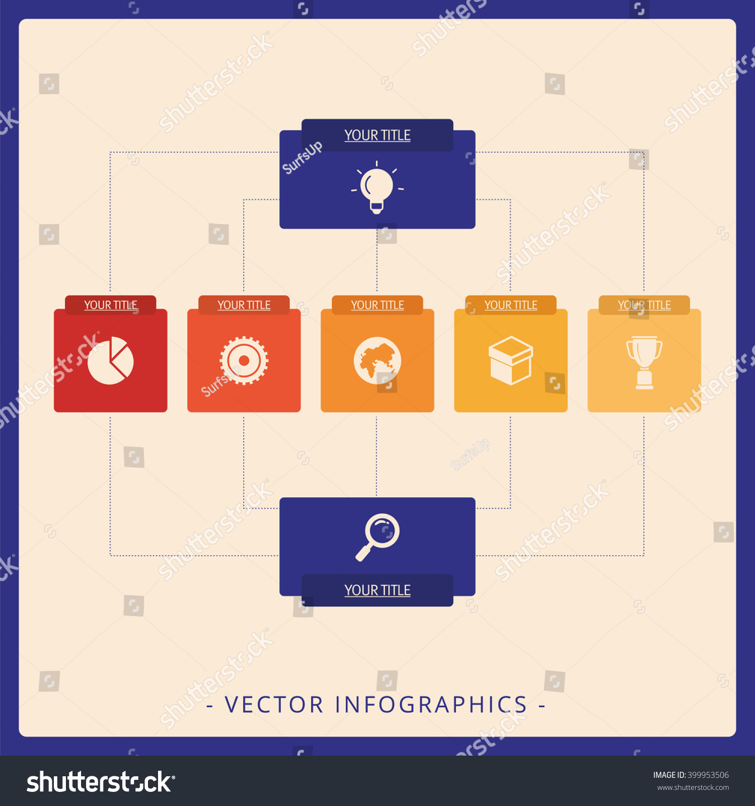 Vertical Tree Diagram Template Stock Vector (Royalty Free) 399953506 ...