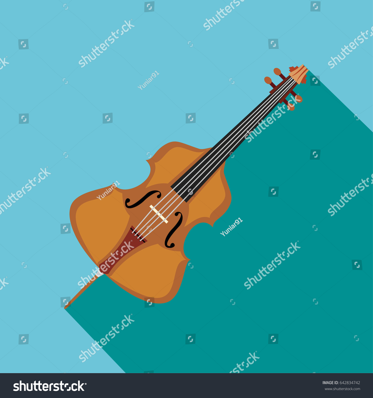 Vertical Violin Vector Illustration Stock Vector (Royalty Free ...