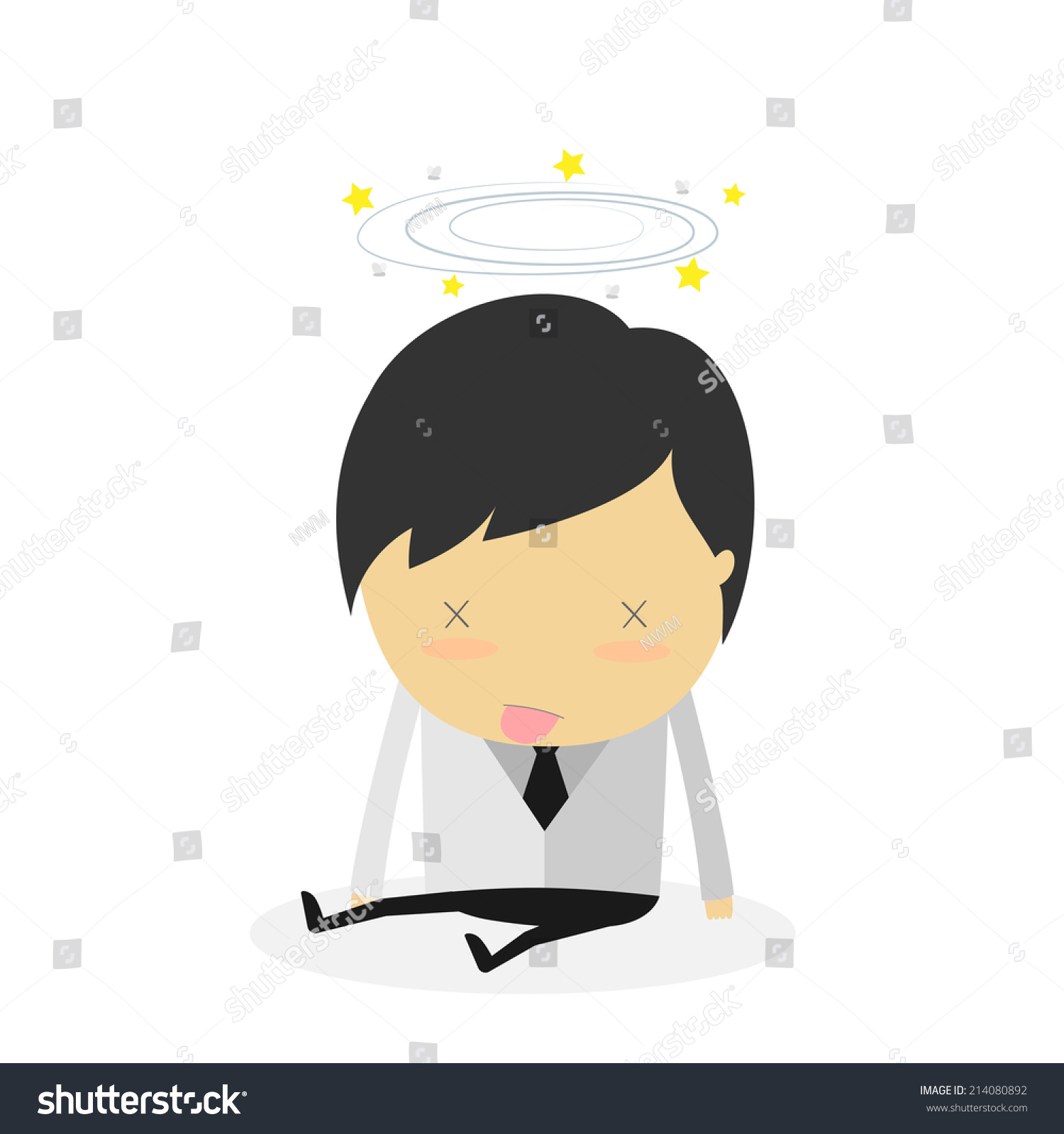 Vertigo Cartoon Concept Vector Illustration: vector de stock (libre de ...