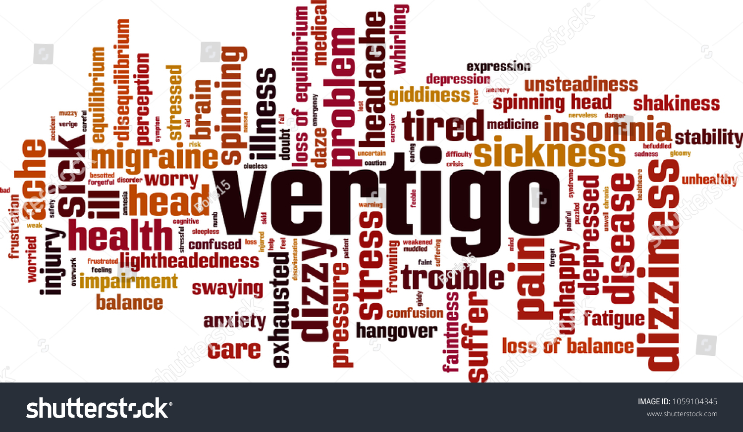 Vertigo Word Cloud Concept Vector Illustration Stock Vector (Royalty ...