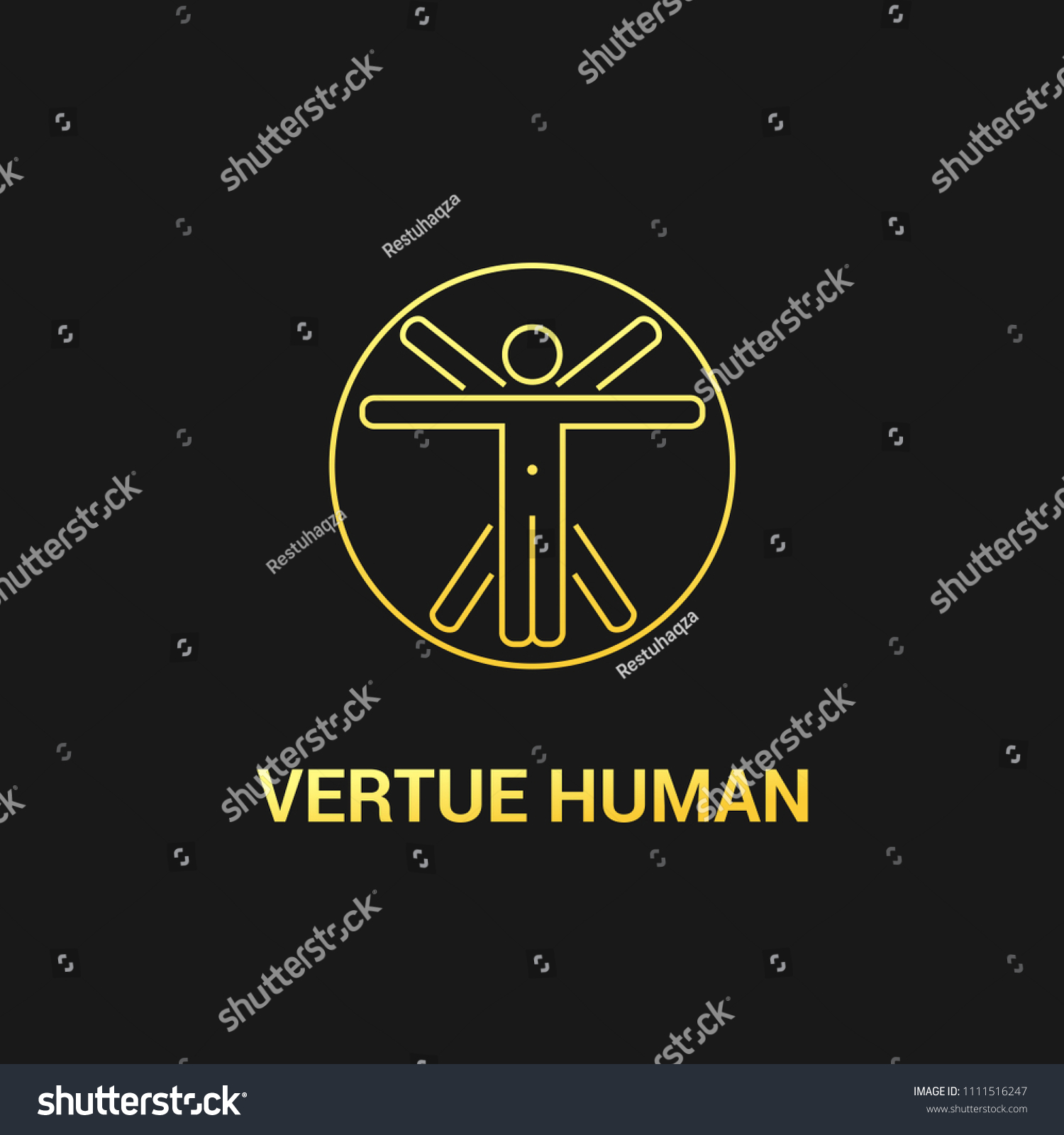Vertue Human Modern Design Stock Vector (Royalty Free) 1111516247