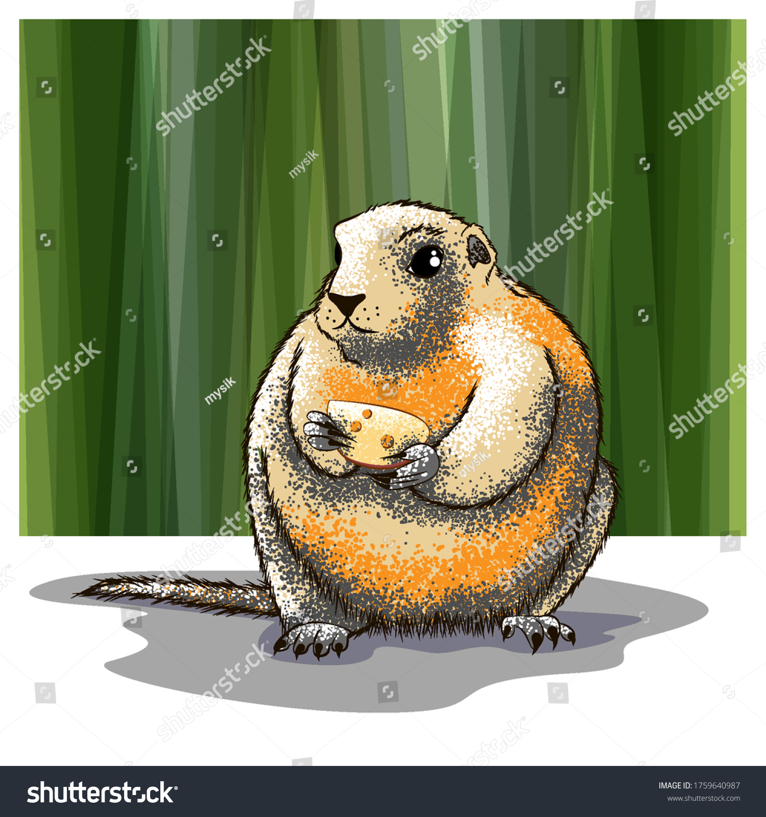 Very Fat Gopher Vector Illustration Stock Vector (Royalty Free ...