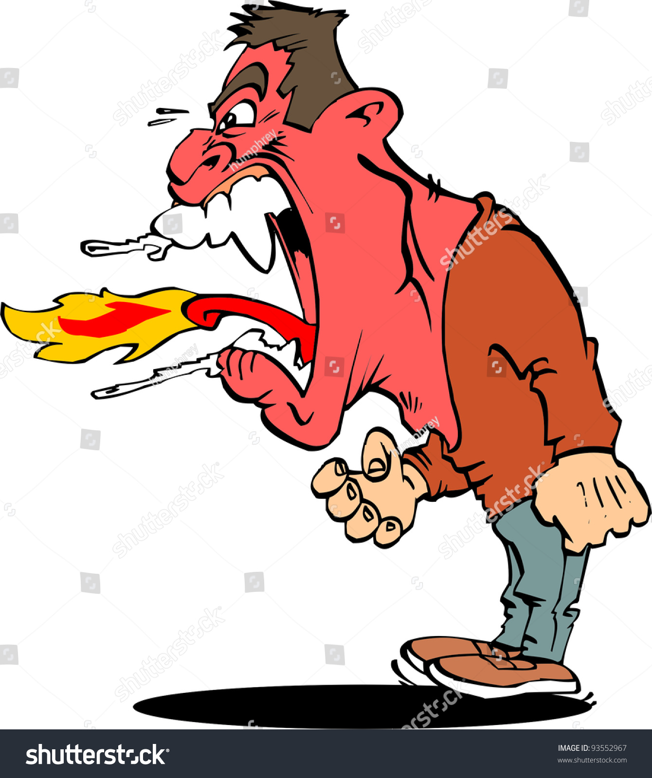 Very Furious Man Stock Vector (Royalty Free) 93552967 | Shutterstock