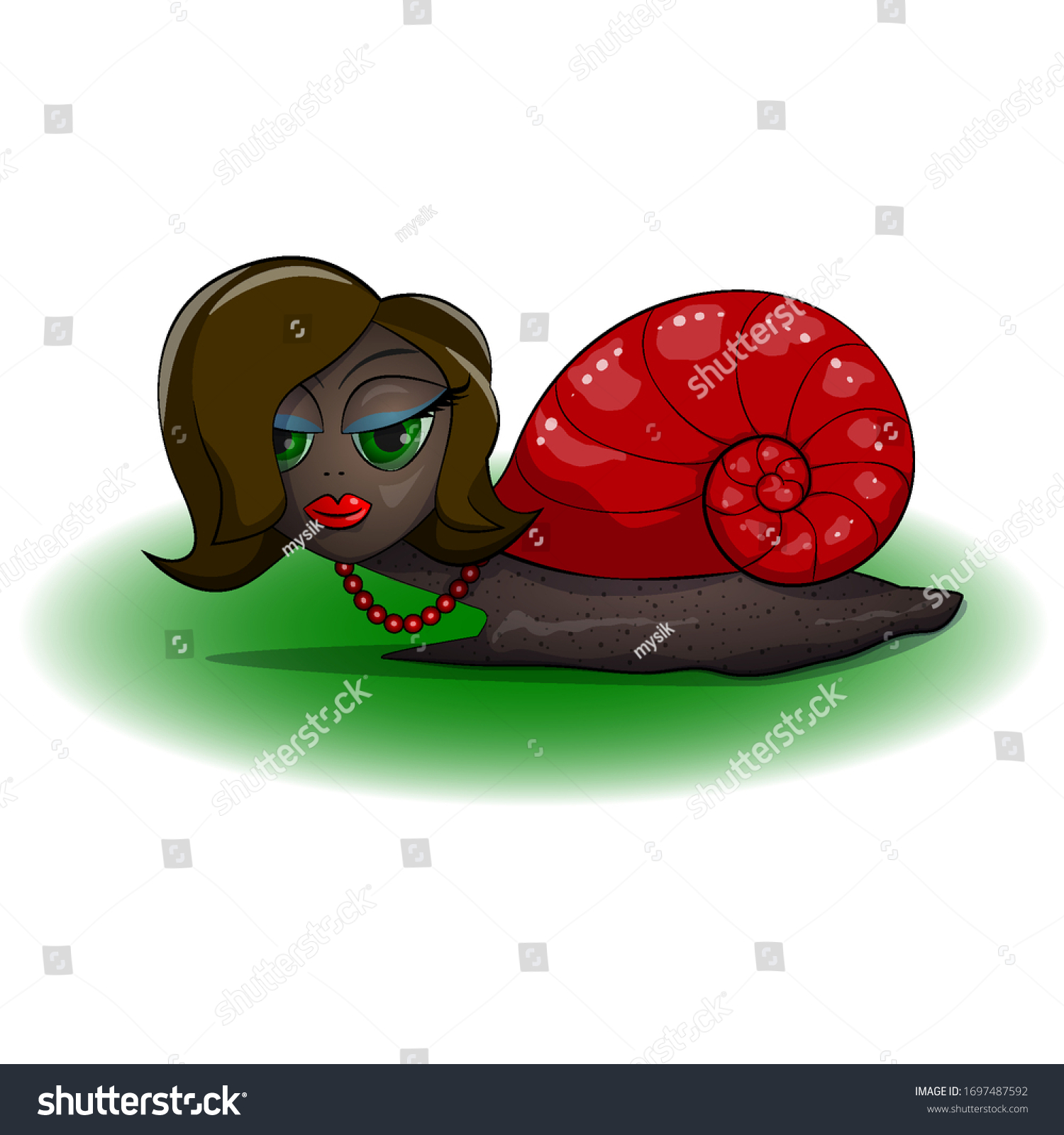 Very Nice Snail Vector Illustration Stock Vector (Royalty Free) 1697487592