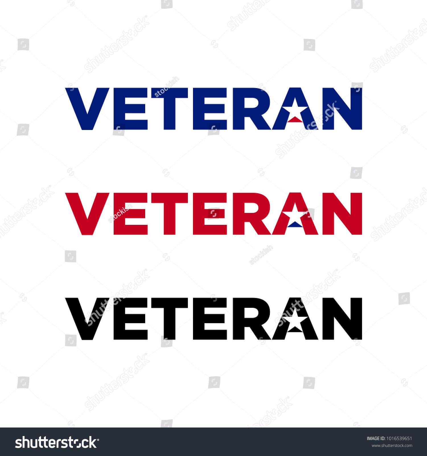 Veteran Logo Vector Icon Symbol Star Stock Vector (Royalty Free ...