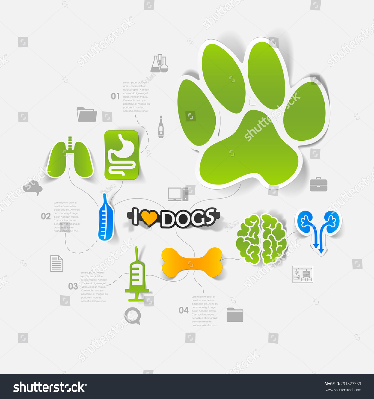 Veterinary Sticker Infographic Stock Vector (Royalty Free) 291827339 ...