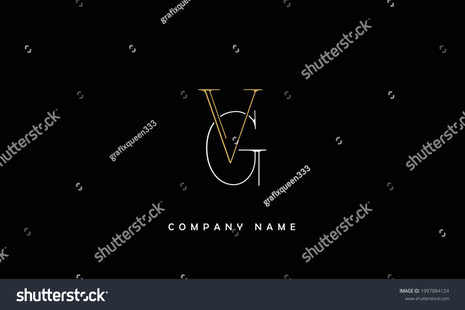 Vg Gv Alphabets Letters Logo Monogram Stock Vector (Royalty Free ...