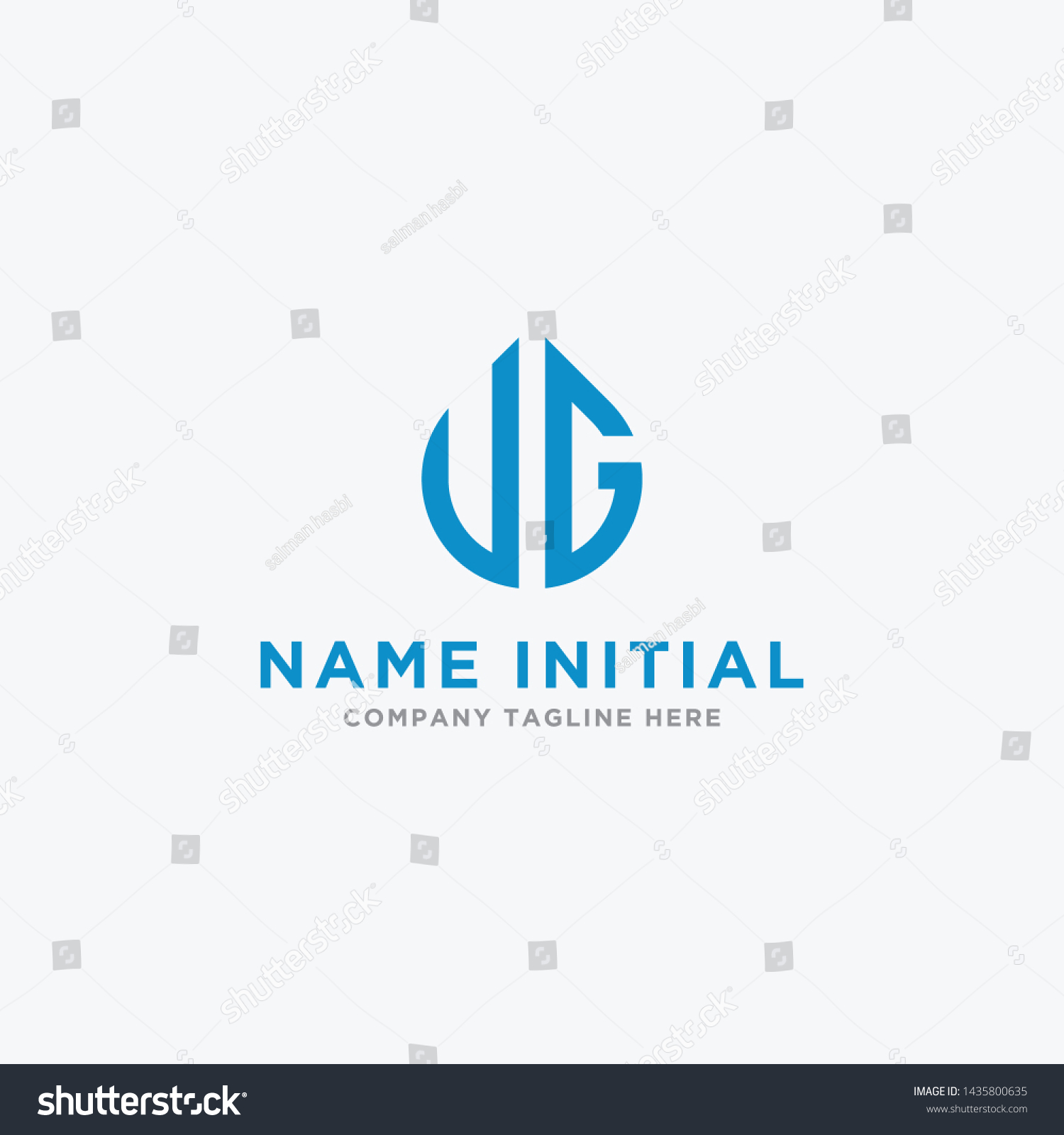 Vektor Stok Vg Letters Initial Icons Monogram Vector (Tanpa Royalti ...