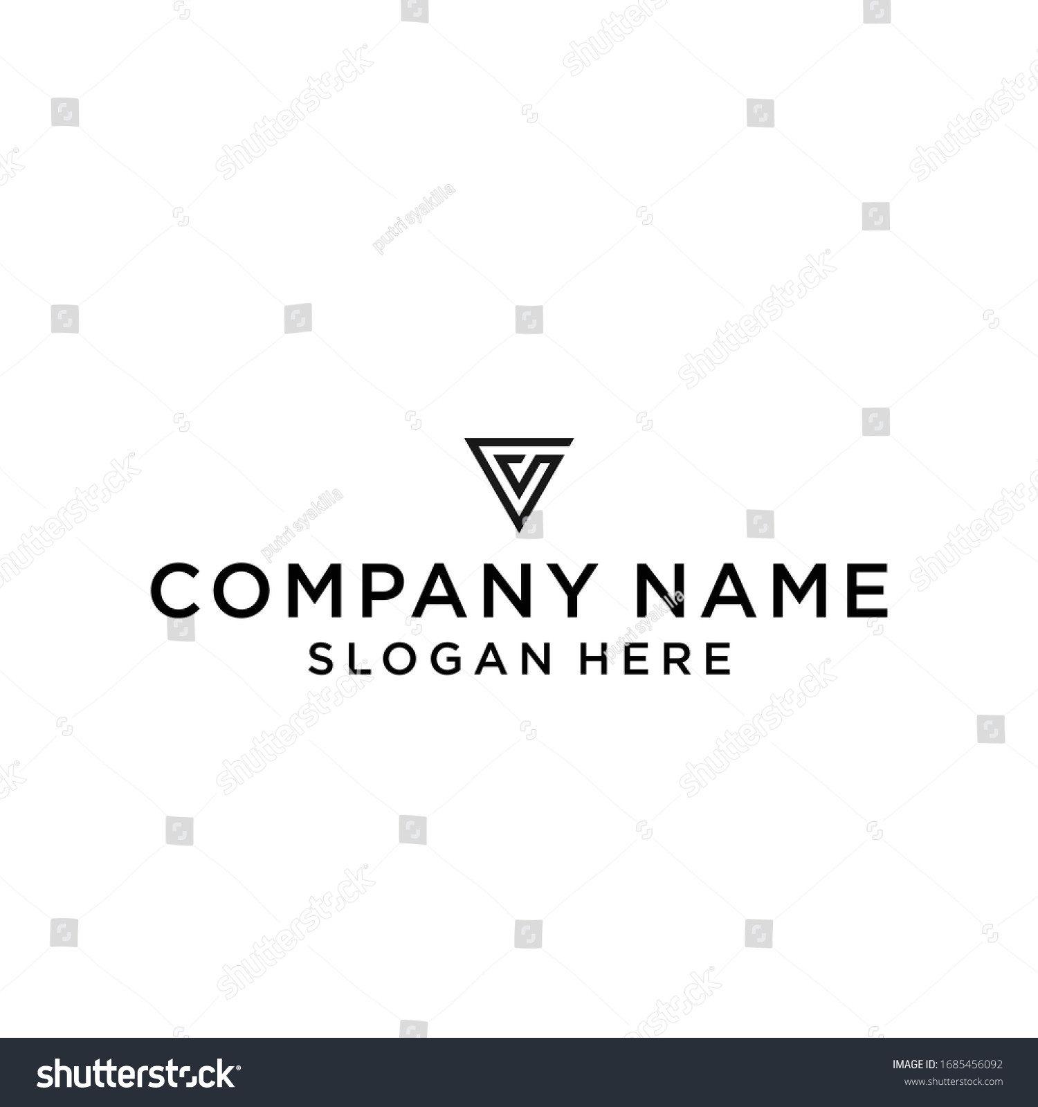 Vg Logo Icon Design Vector Stock Vector (Royalty Free) 1685456092