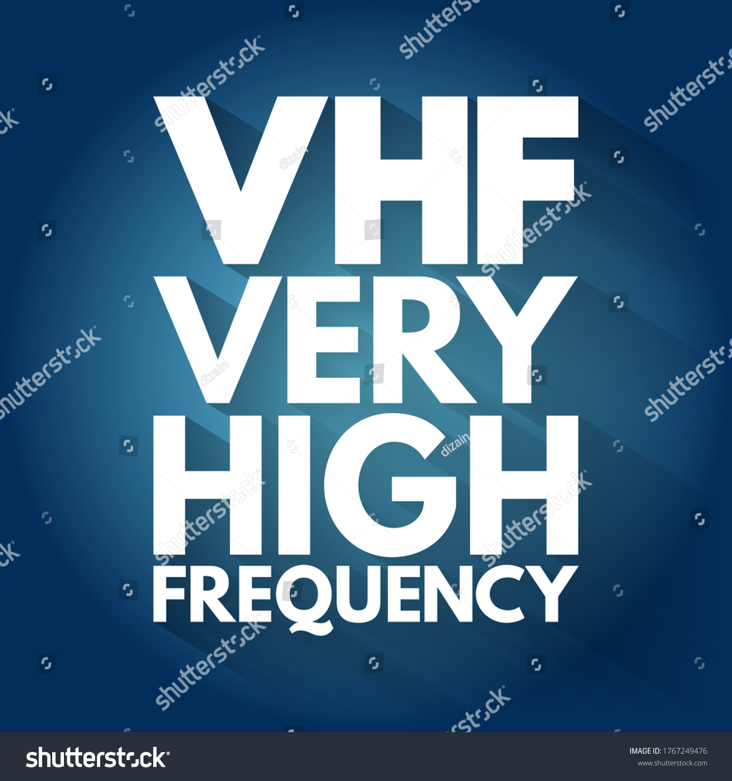 VHF - Akronym mit sehr hoher: Stock-Vektorgrafik (Lizenzfrei ...