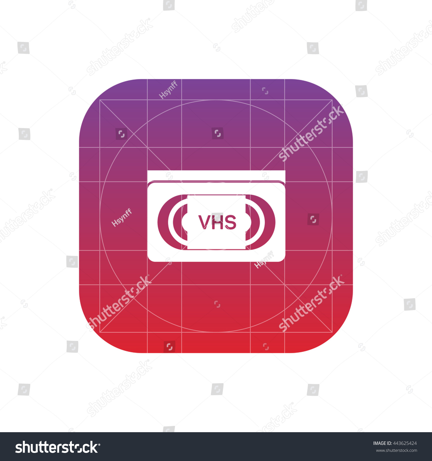 Vhs Tape Icon Stock Vector (Royalty Free) 443625424 | Shutterstock
